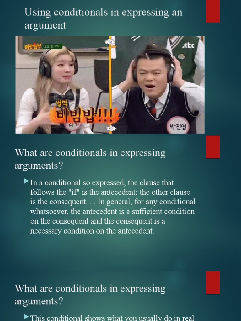 Conditionals in Argument Expression | PDF