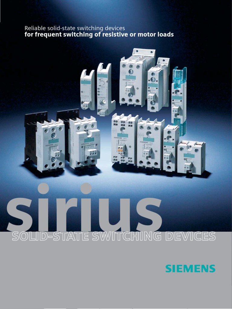 SIRIUS SC - Brochure - 7 - 10 - 2007 | PDF | Relay | Mains Electricity
