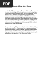 Bionote Example Tagalog | PDF