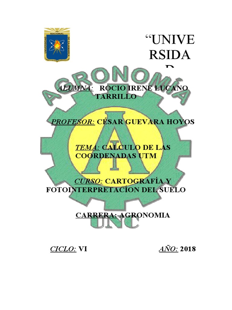 Calculo de Las Coordenadas Utm | PDF | Mapa | Datos geográficos e información