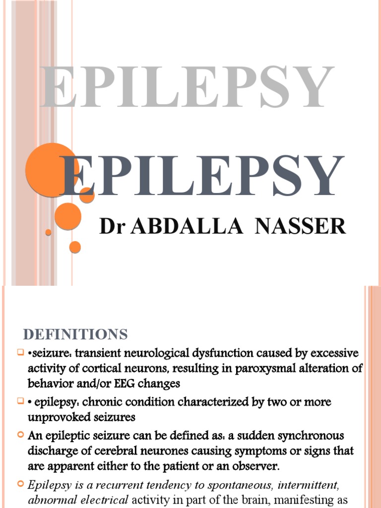 EPILEPSY Lecture Note | PDF | Epilepsy | Neurological Disorders