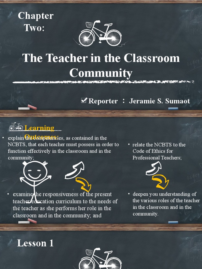 The Teacher in The Classroom Community: Reporter Jeramie S. Sumaot ...