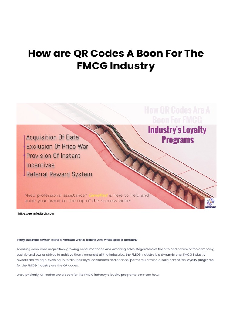 How Are QR Codes A Boon For The FMCG Industry Loyalty Programs | PDF