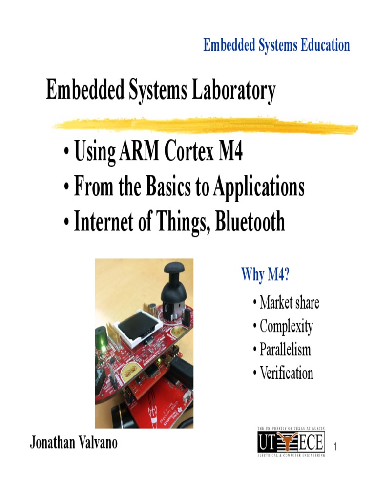 Embedded Systems Laboratory: - Using ARM Cortex M4 - From The Basics To Applications - Internet ...