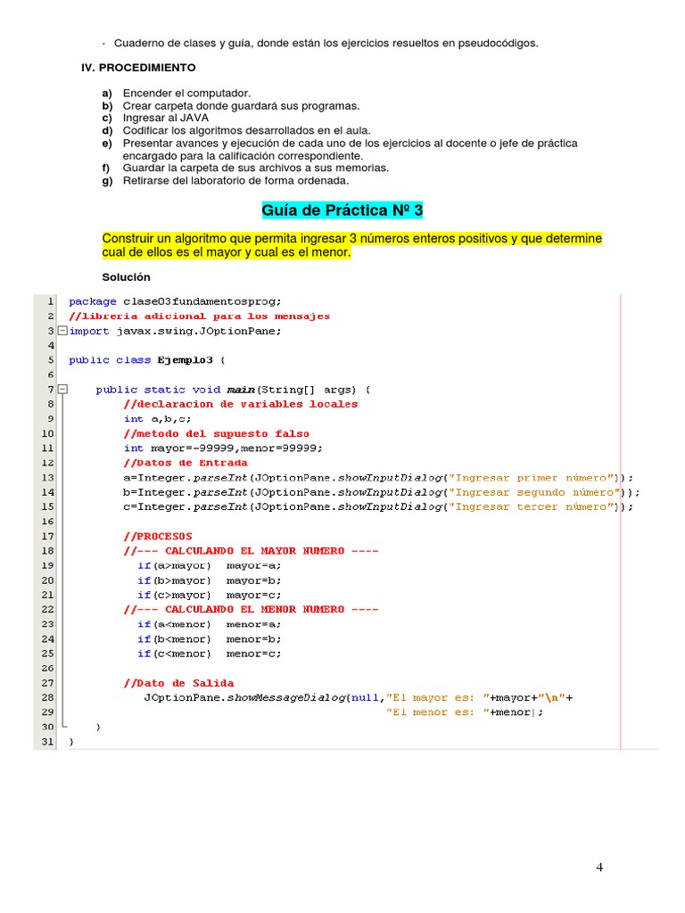 Guía Lab #2 Estructura Selectivas-P2 | PDF | Programa de computadora ...