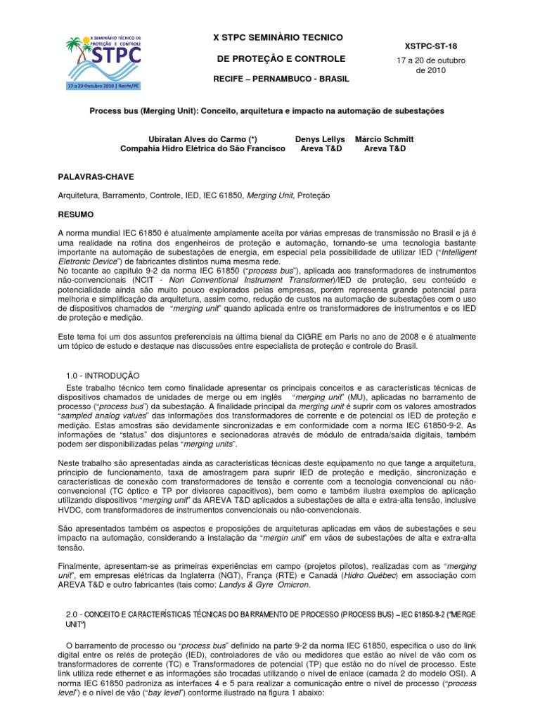 ST-18-Process Bus - Merging Unit - Conceito, Arquitetura e Impacto Na ...