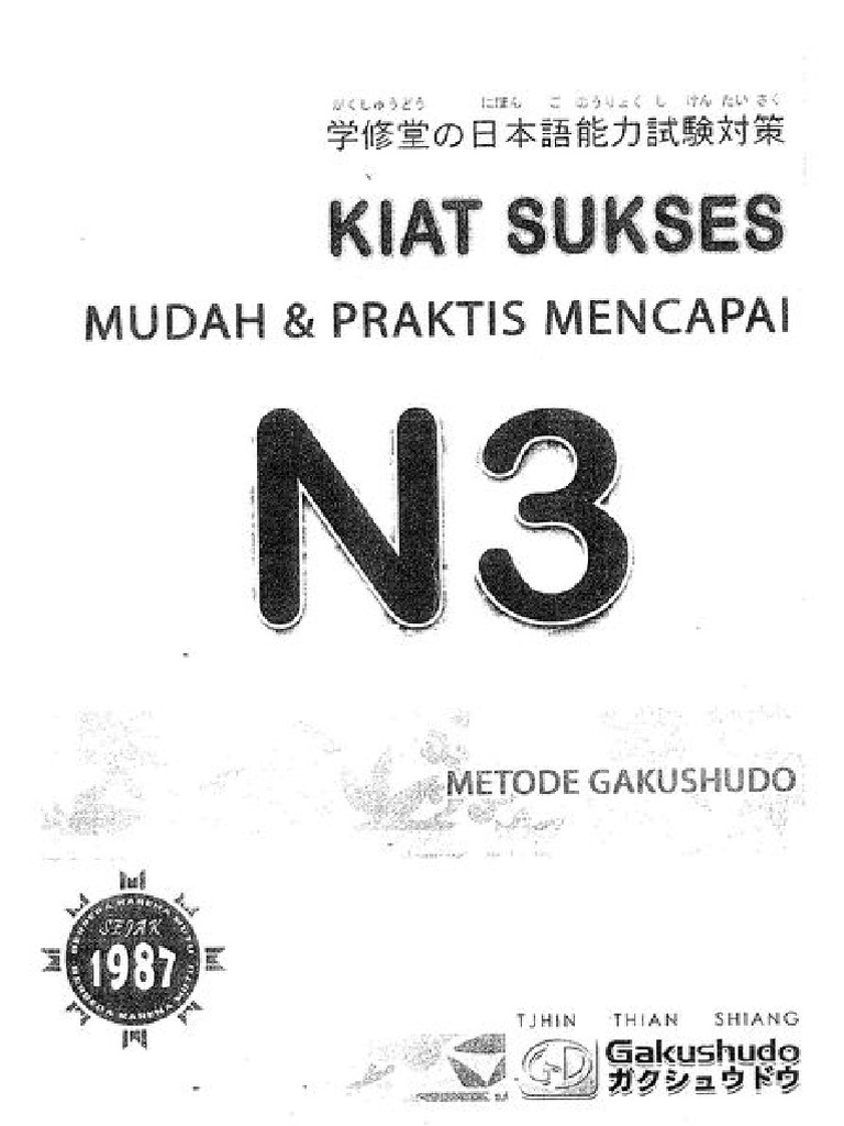 Metode Gakushudo Kiat Sukses N3 Intro 1 PDF | PDF