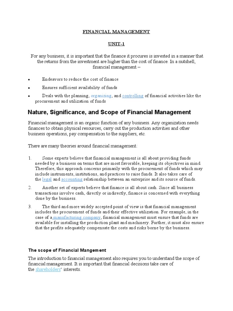 Understanding Financial Management Basics | PDF | Time Value Of Money ...