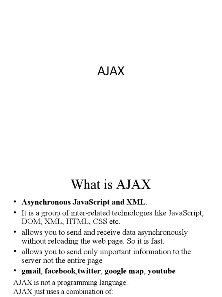Ajax | PDF | Ajax (Programming) | Web Service