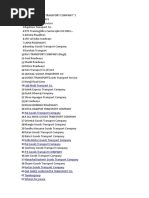 Transport List | PDF | Cargo | Logistics
