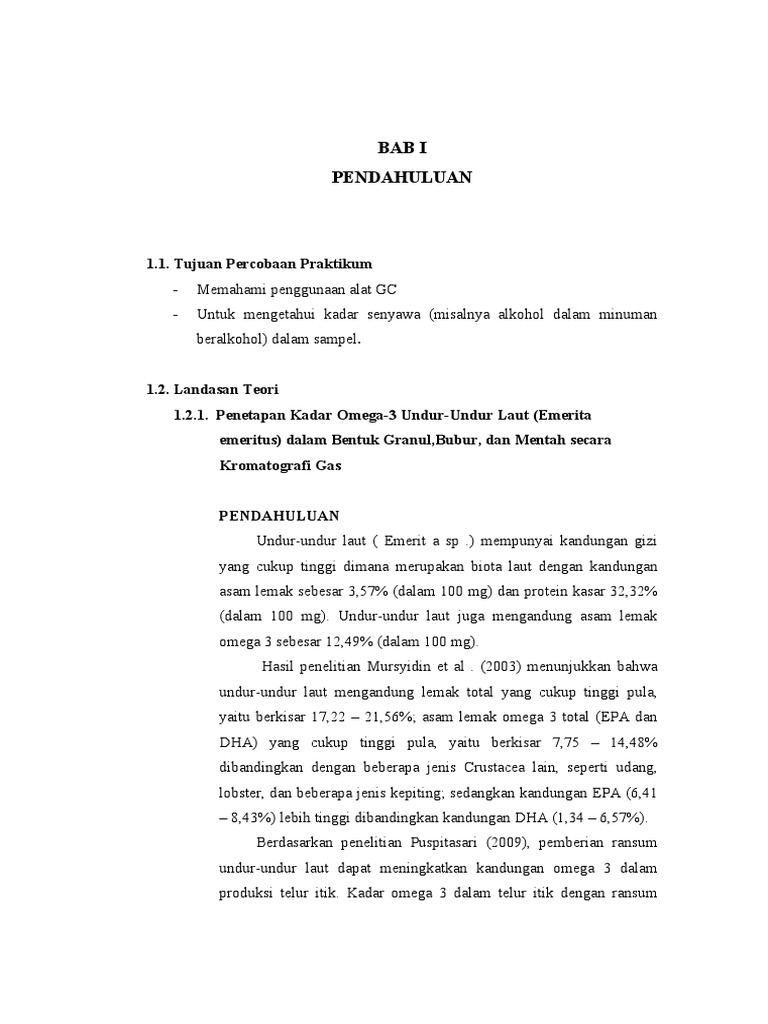 Bab I Pendahuluan: 1.1. Tujuan Percobaan Praktikum | PDF