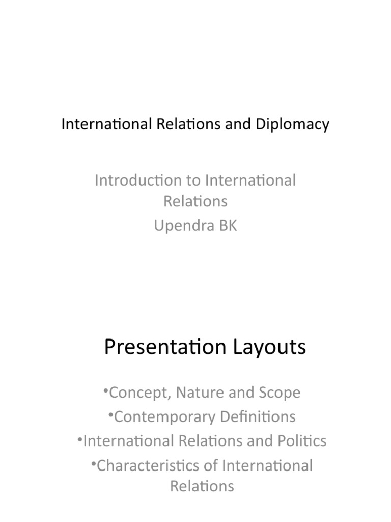 Introduction to International Relations | PDF | International Relations ...