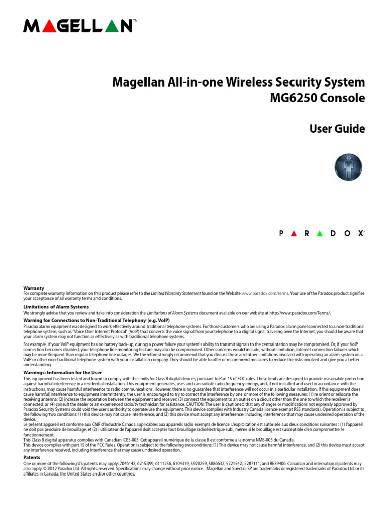 Paradox Consola Alarma Wireless mg6250 en PDF | PDF | Voice Over Ip ...