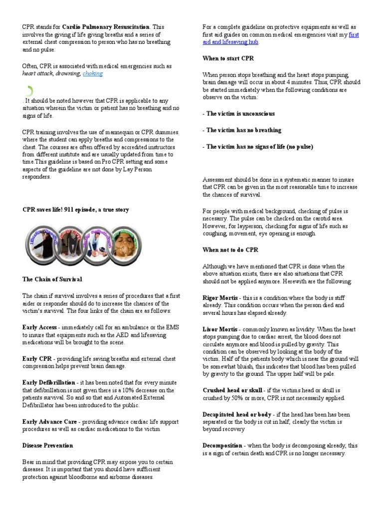 Choking: Heart Attack, Drowning | PDF | Cardiopulmonary Resuscitation ...