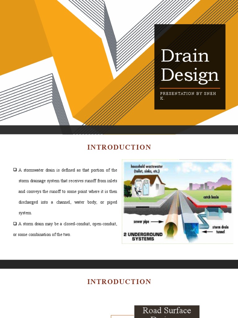 Drain Design | PDF | Storm Drain | Surface Runoff