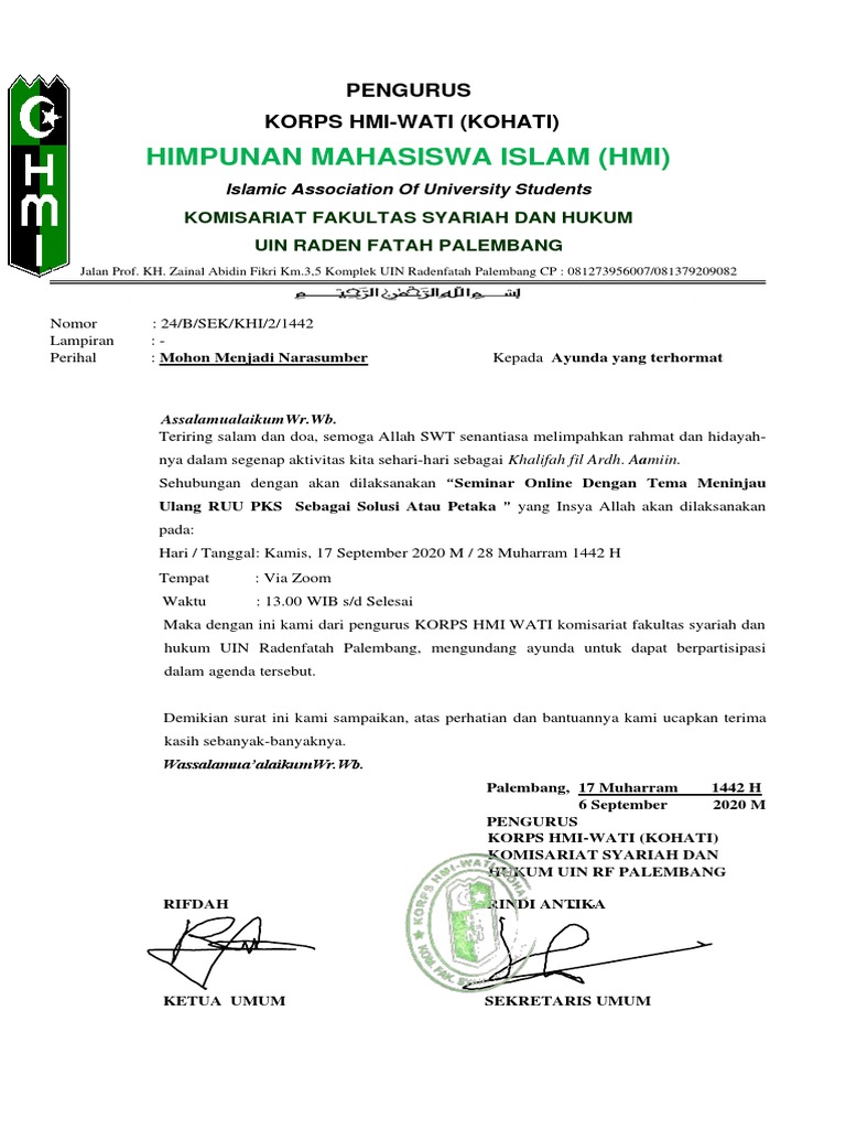 Surat Resmi PDF | PDF