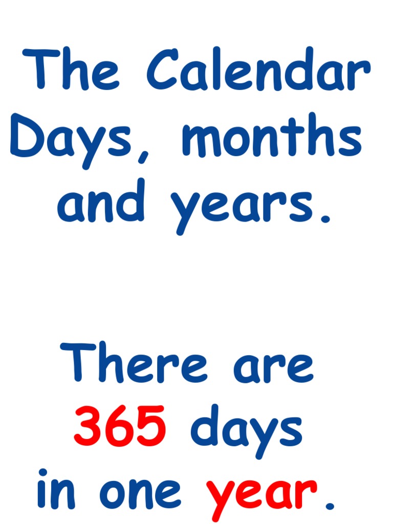 The Calendar Days, Months and Years | PDF