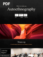 How To Write An Autoethnography | PDF | Psychological Concepts | Cognitive Science