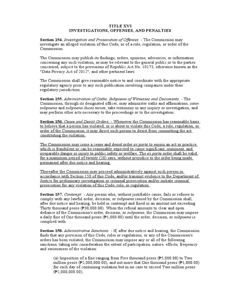 PSISA 2005: Investigations and Penalties | PDF | Whistleblower | Fraud