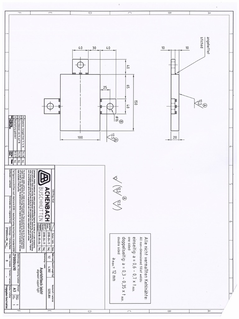 Packers Plate Drawing | PDF