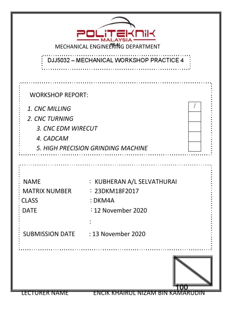 CNC Report | PDF | Numerical Control | Metalworking