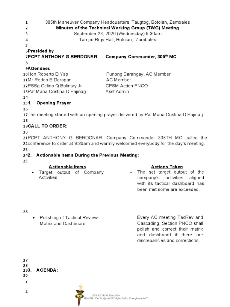 AC Minutes of The Meeting September 23, 2020 | PDF