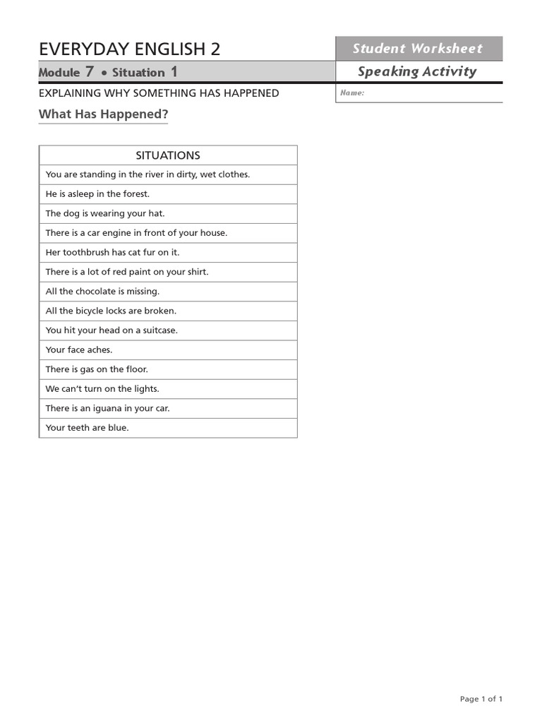 Everyday English Situations | PDF