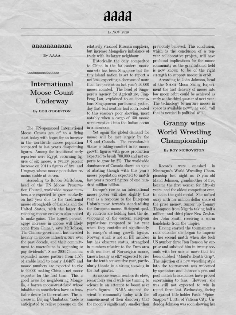 Newspaper | PDF | Nature