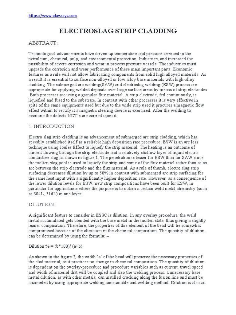 Electroslag Strip Cladding | PDF | Welding | Construction