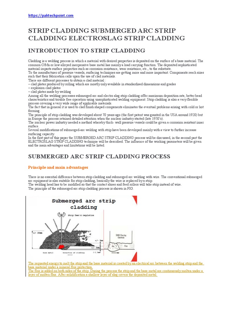 Submerged Arc Strip Cladding | PDF