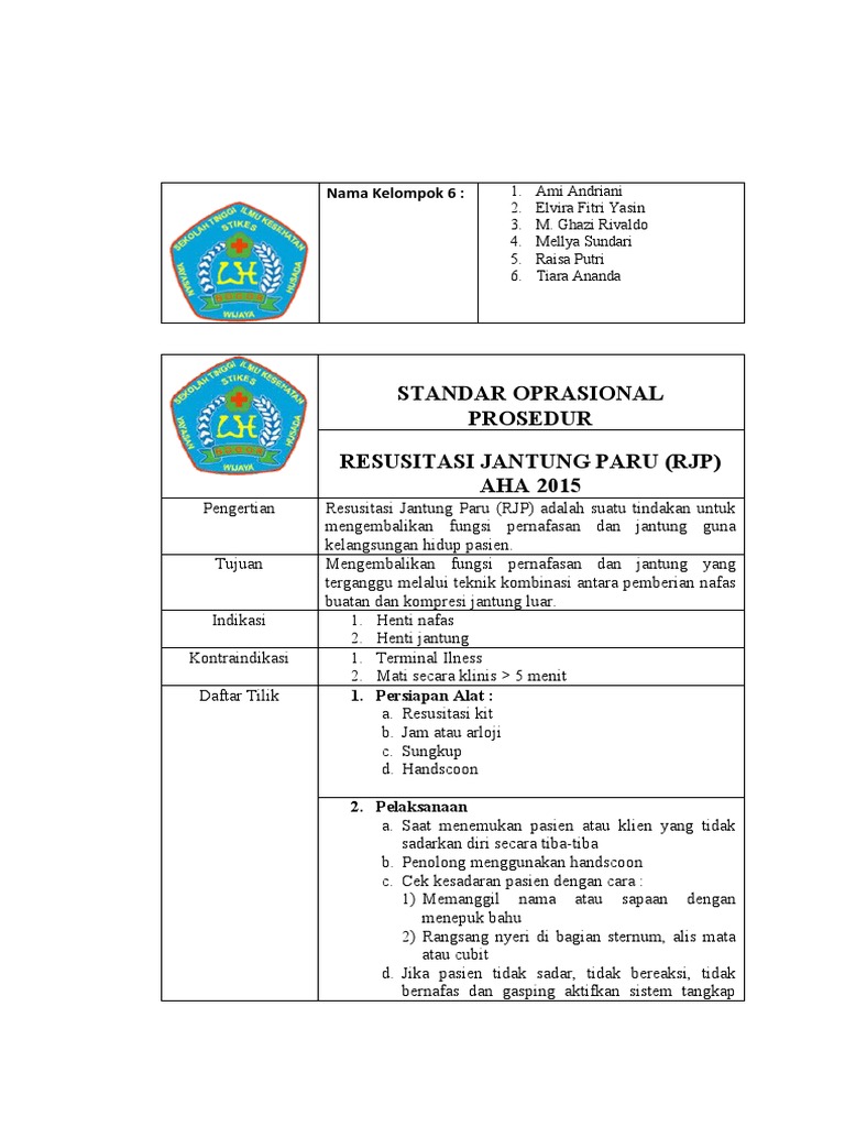Sop RJP Kel 6 | PDF | Kesehatan Holistik