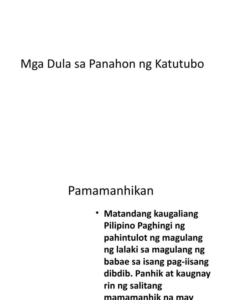 Mga Dula Sa Panahon NG Katutubo | PDF