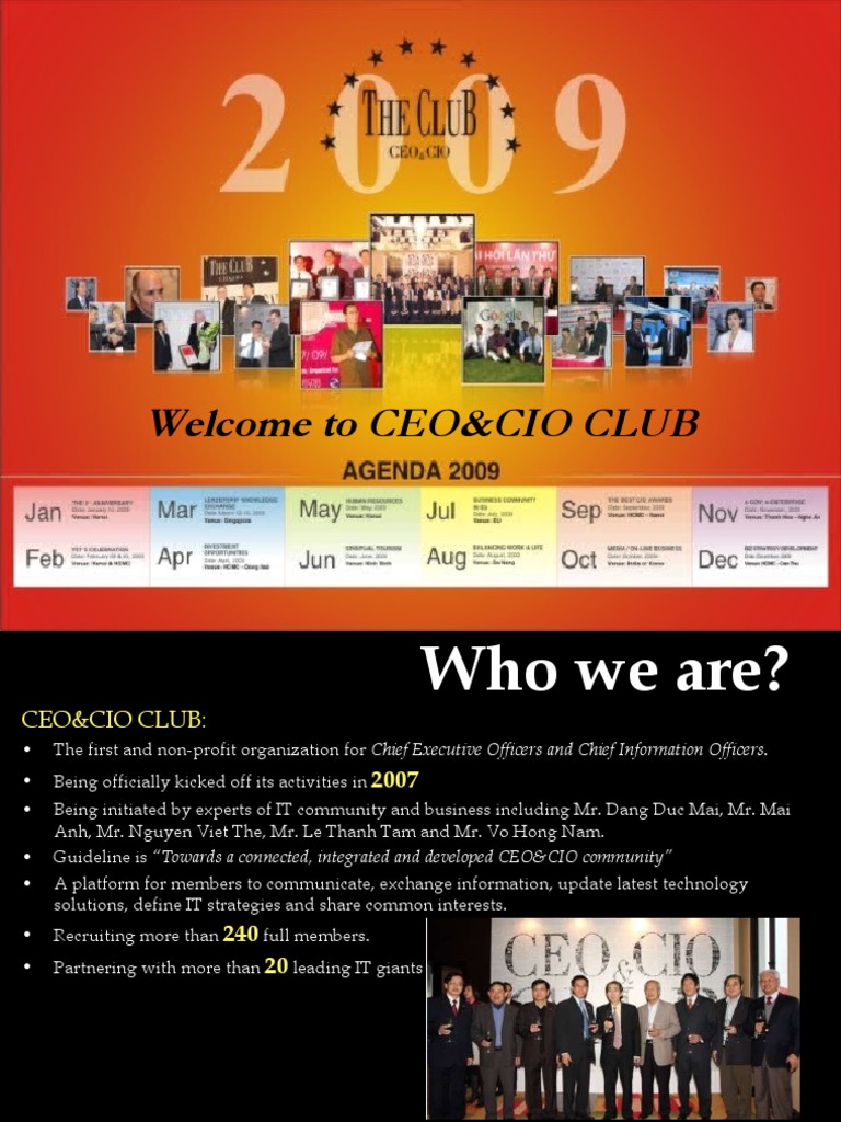 Welcome To CEO&CIO CLUB | PDF | Chief Information Officer | Business
