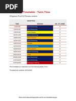 Abbey Stadium Swimming Timetable | PDF