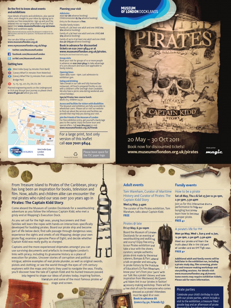 Pirates Exhibition Leaflet | PDF | Piracy | Hijacking