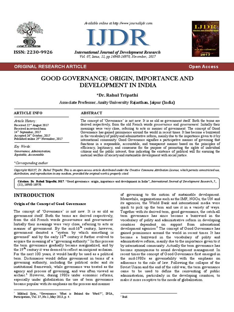 Governance Origin PDF | PDF | Good Governance | Governance