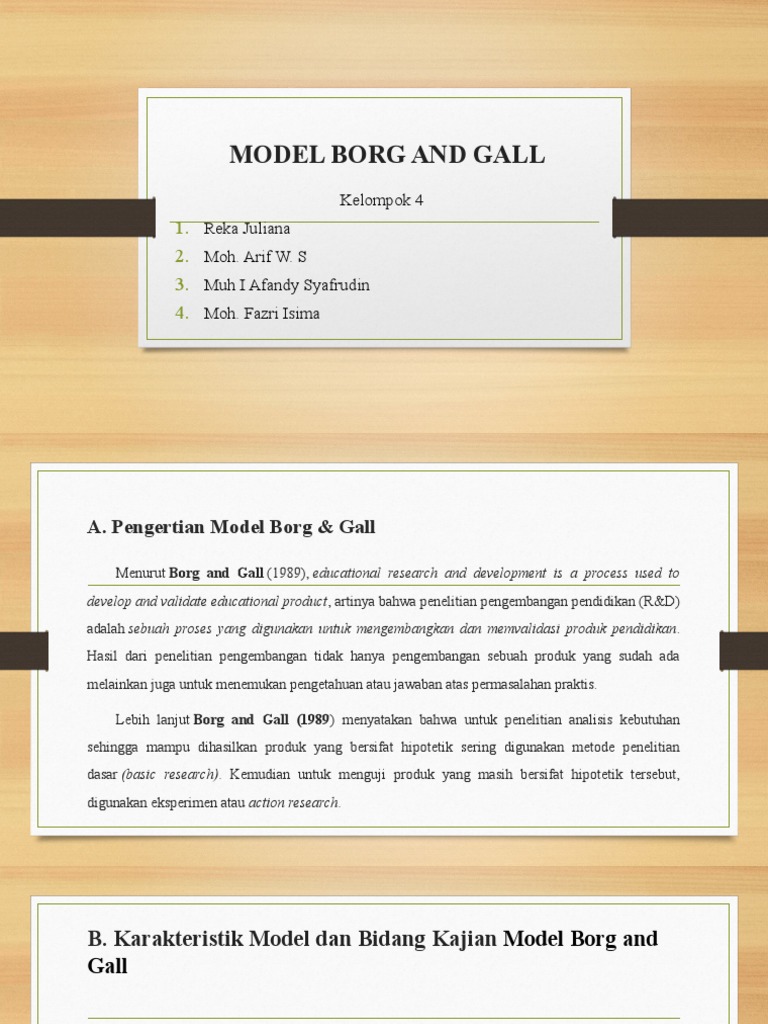 Model Borg and Gall | PDF