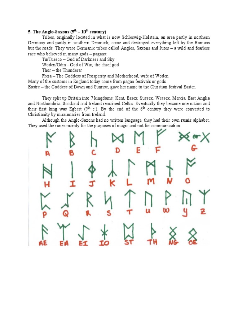 Anglo-Saxon History and Culture Overview | PDF | Travel | Classics