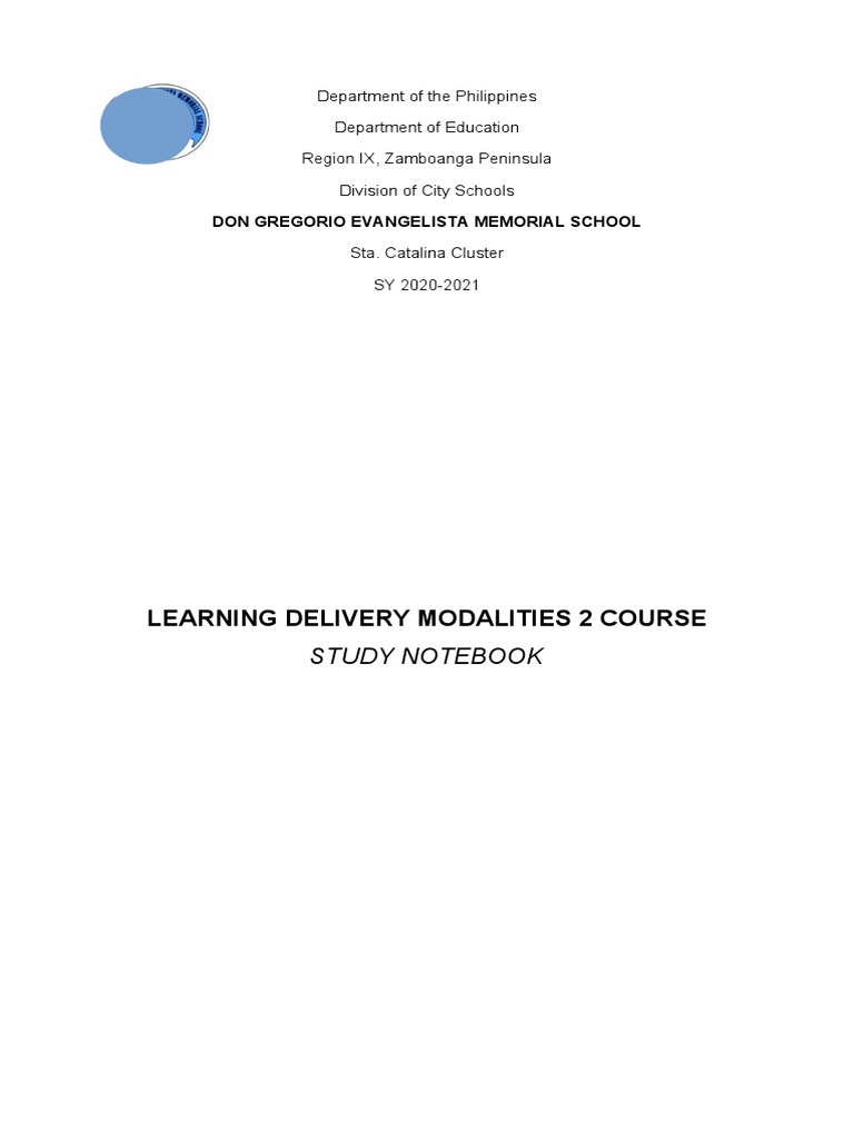 LDM2 - Study Notebook | PDF | Learning | Teachers