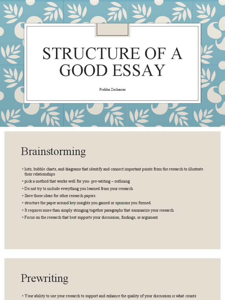 Structure of Good Essay | PDF | Argument | Epistemology