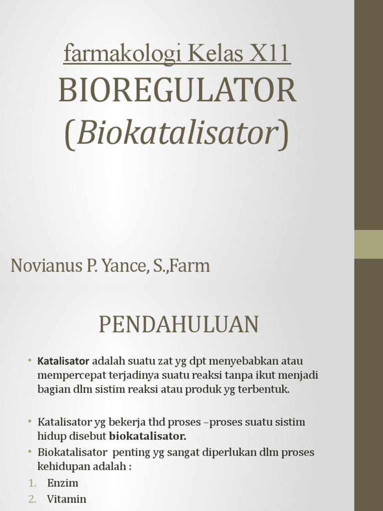 BIOKATALISATOR Farkog Kls Xii | PDF