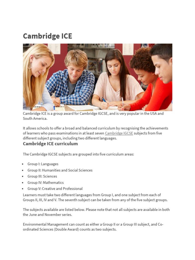 Cambridge ICE | PDF | Educational Stages | Behavior Modification