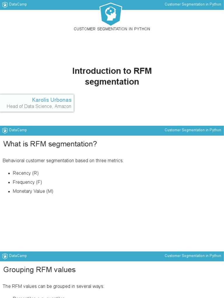 Customer Segmentation in Python Chapter2 | PDF | Percentile | Quartile