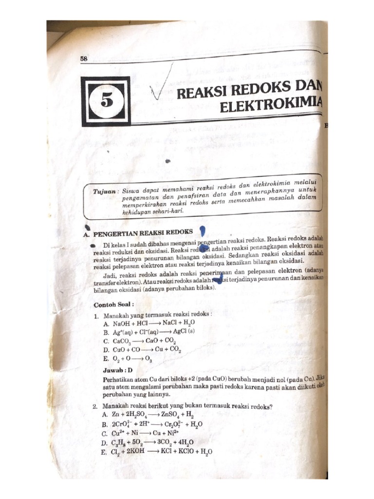 Reaksi Redoks Dan Elektrokimia | PDF