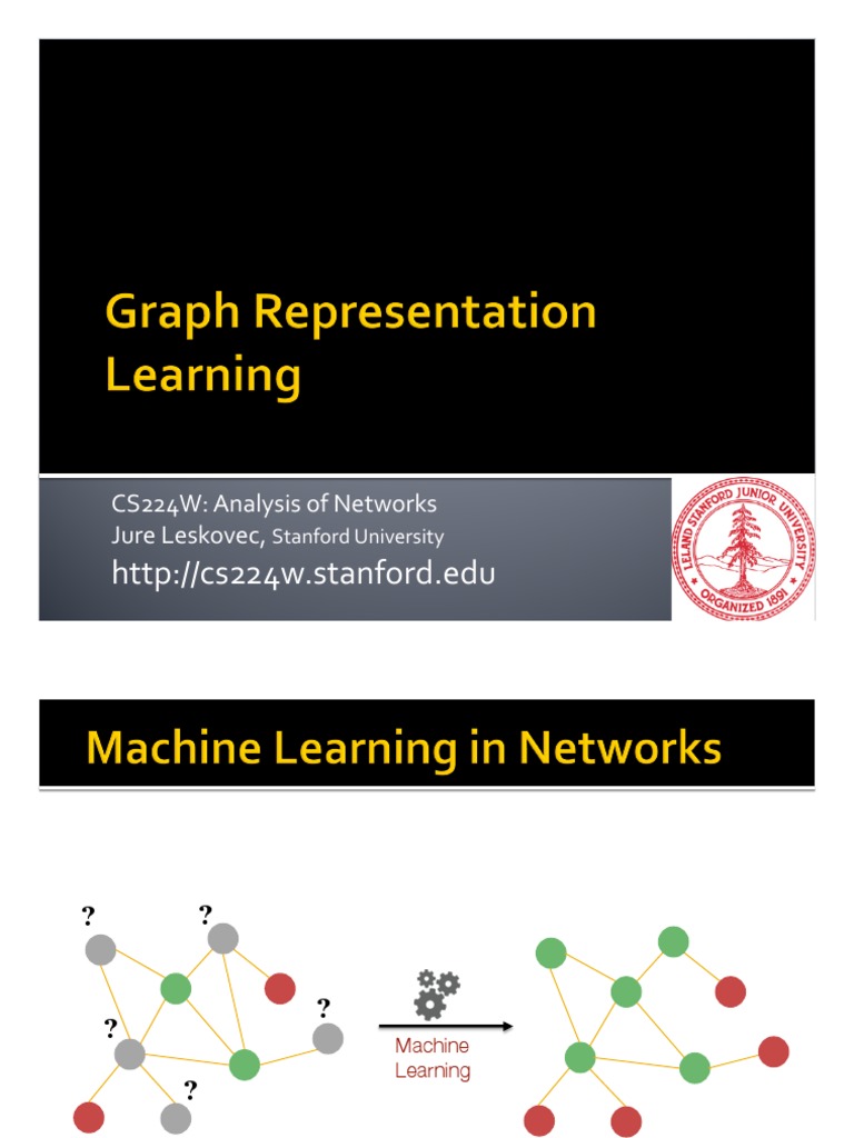Stanford CS224W Graph Representation Learning 09-Node2vec PDF | PDF | Computers