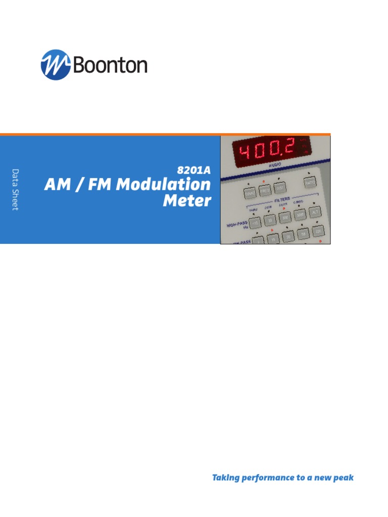 AM / FM Modulation Meter: Taking Performance To A New Peak | PDF ...
