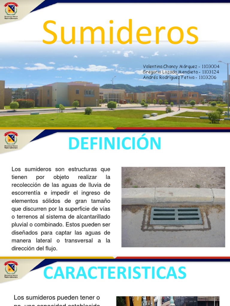 Sumideros | PDF | Colector de aguas pluviales | Calle