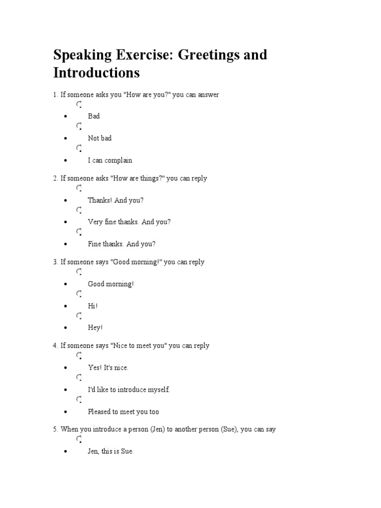 Common Greetings, Introductions, and Farewell Phrases for English ...