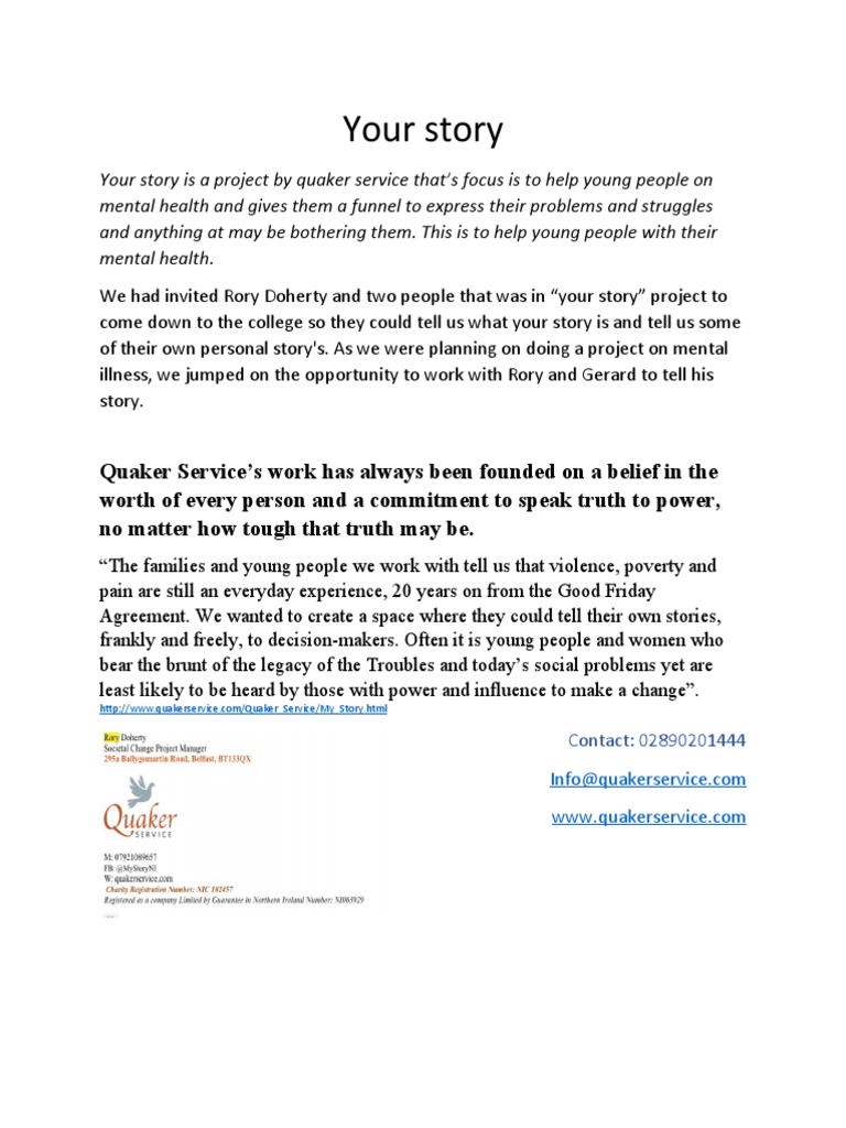 Your Story | PDF | Social Science | Wellness