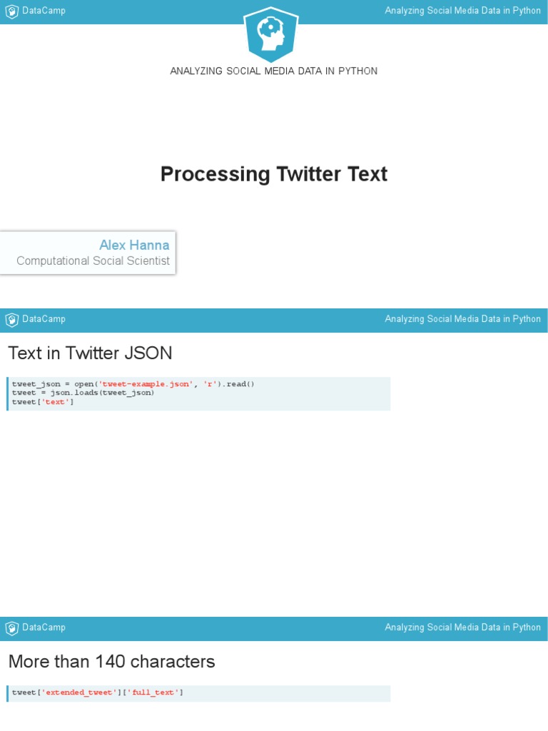 Analyzing Social Media Data in Python Chapter2 | PDF | Social Media ...